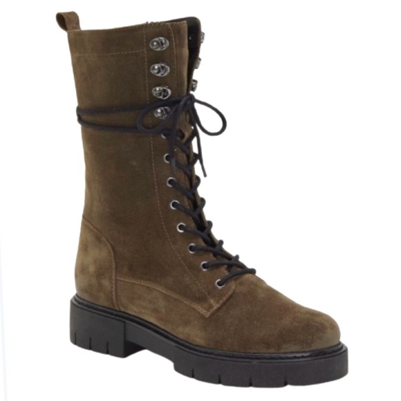 Vince Camuto | Shoes | Vince Camuto Magjen Olive Suede Combat Boots ...